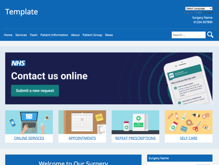 accuRx integation guide – GPsurgery.net websites for NHS GP practices